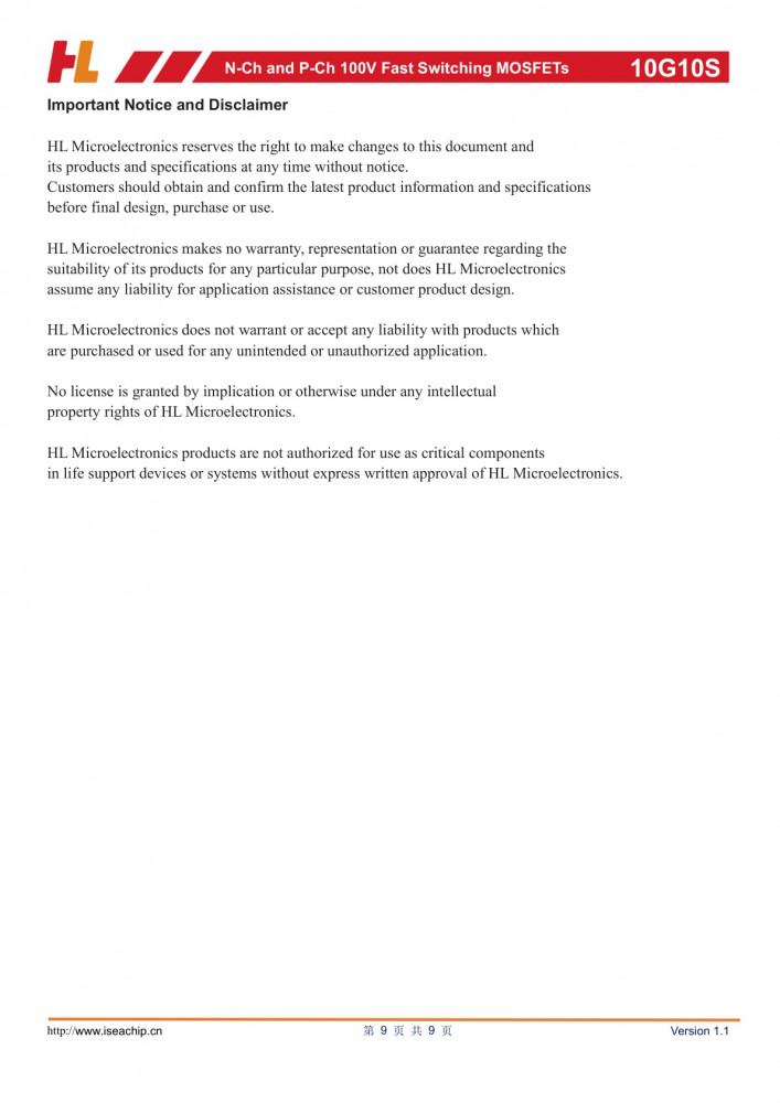 HL 10G10S datasheet page 9