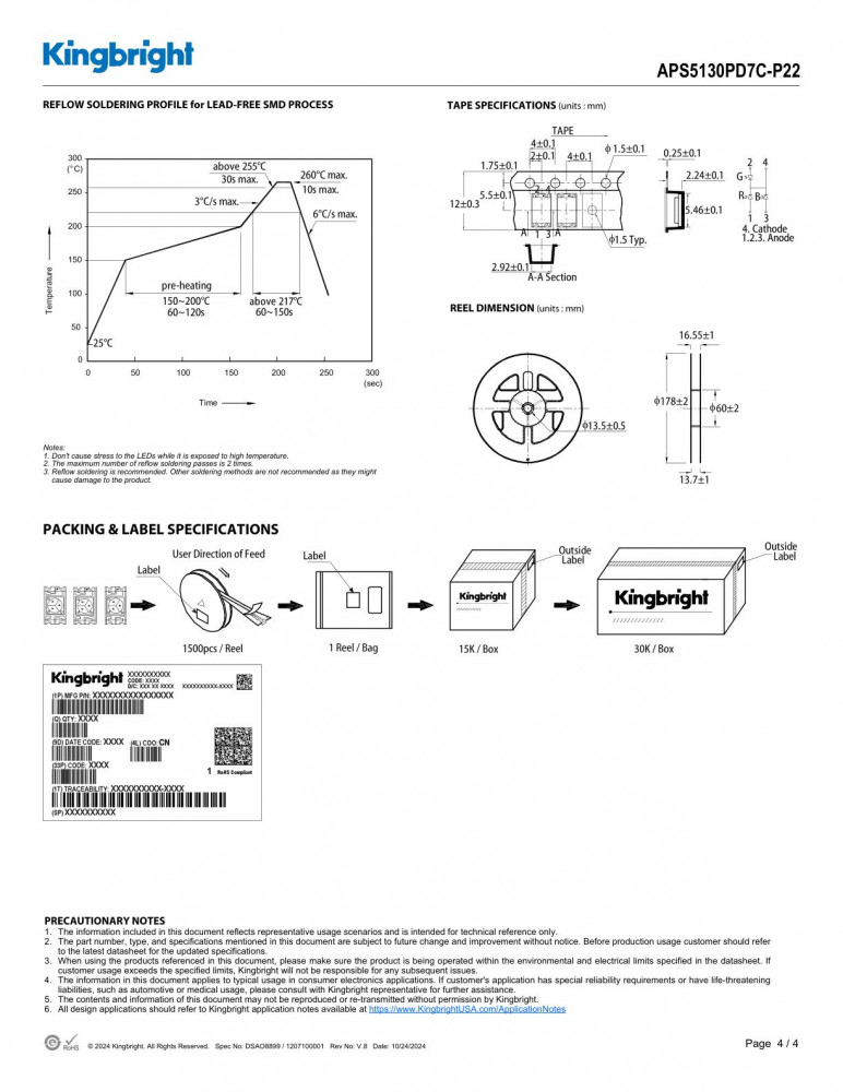 APS5130PD7C-P22 datasheet page 4