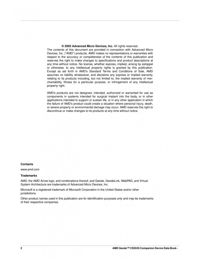 AMD CS5535 datasheet page 2