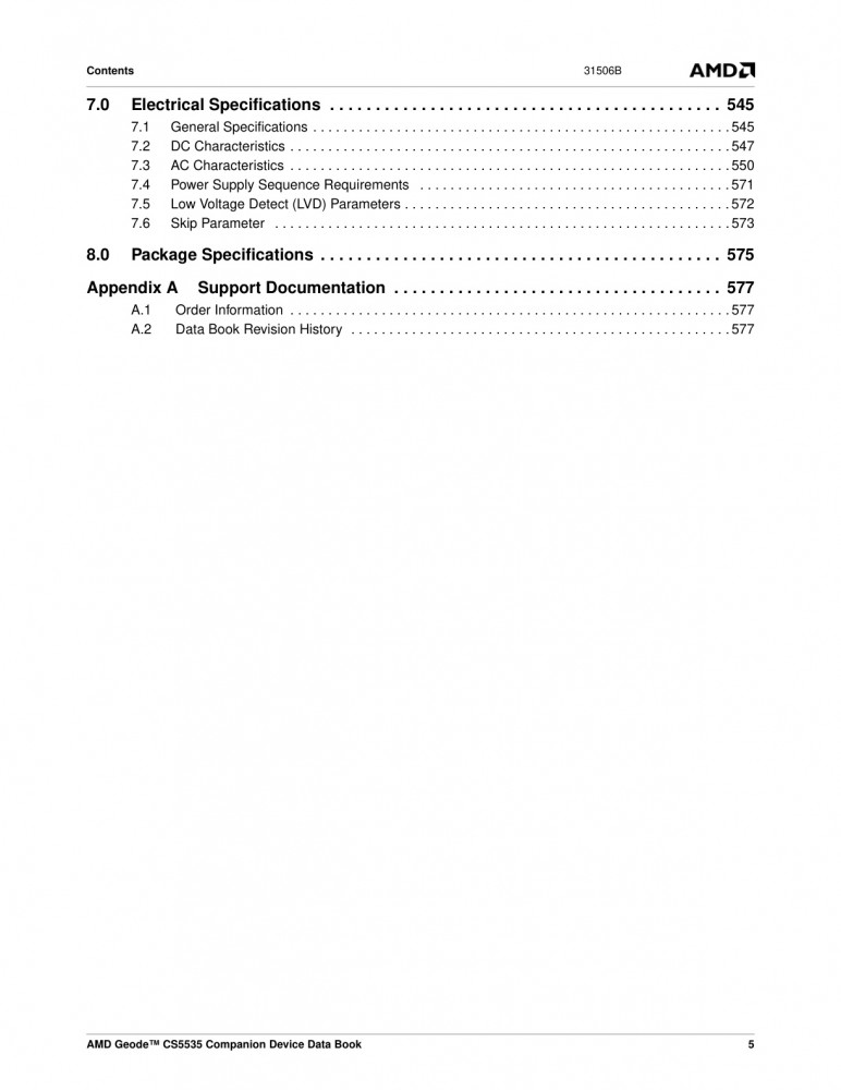 AMD CS5535 datasheet page 5