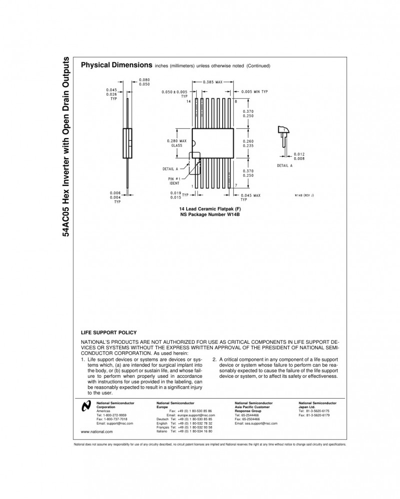 54AC05 datasheet page 6