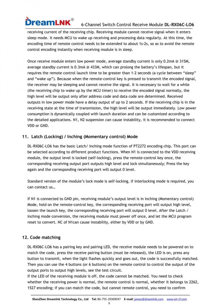DL-RX06C-LO6 technical document page 8