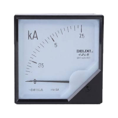 Delixi Electric 42L6A5000 Analog Ammeter Panel Gauge for Electrical Current Measurement