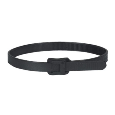 Black cable tie Colson U.V. protected with internal teeth width 9mm and lenght 185 mm