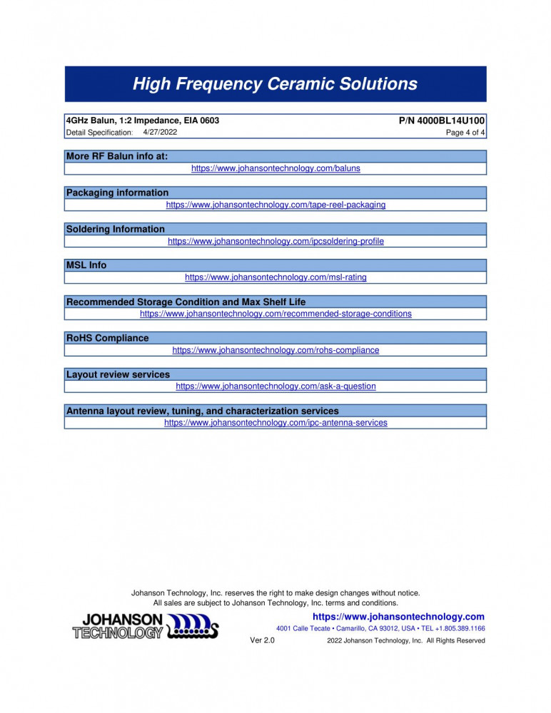 4000BL14U100T datasheet page 4