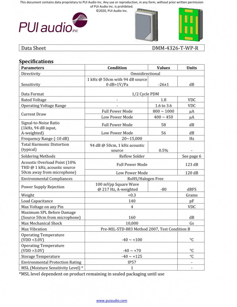 DMM-4326-T-WP-R datasheet page 1
