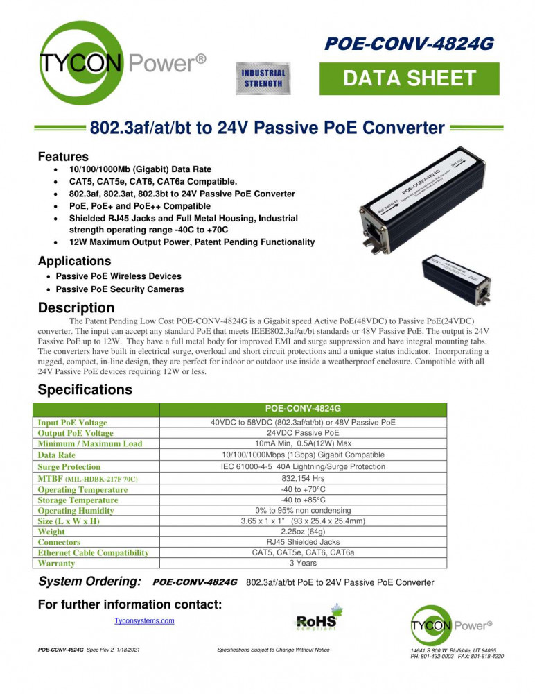 POE-CONV-4824G product technical document preview