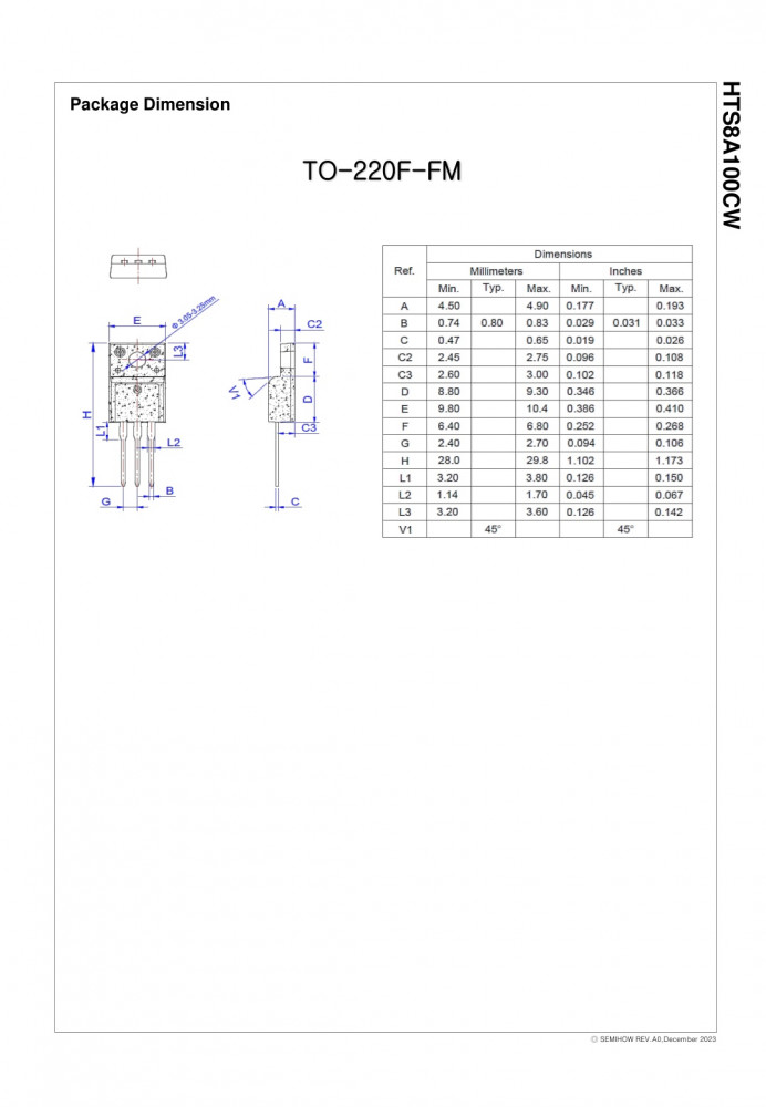 HTS8A100CW datasheet page 4