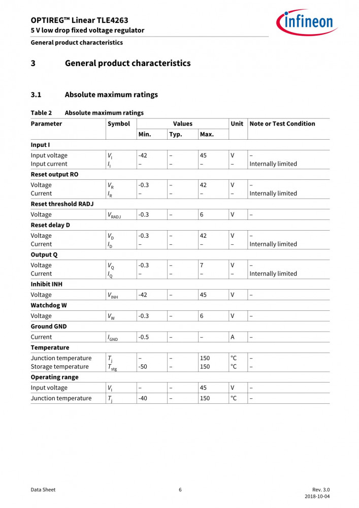 TLE4263 technical document page 6
