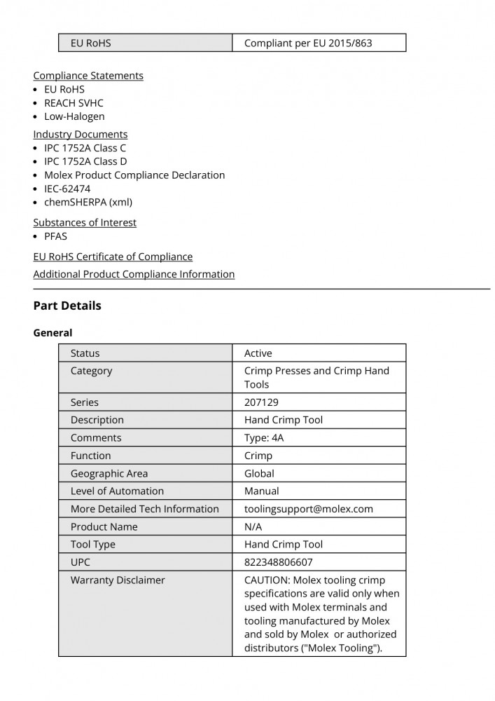MOLEX 638114500 document preview, page 2