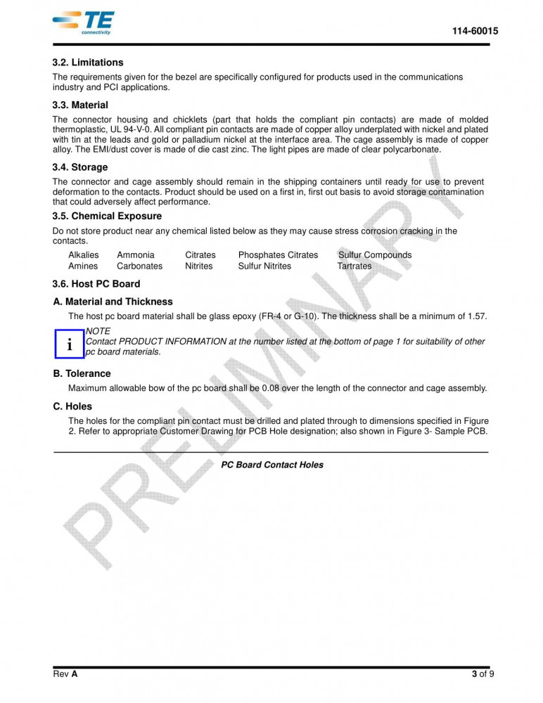 TE Connectivity 2299870-1 application specification page 3