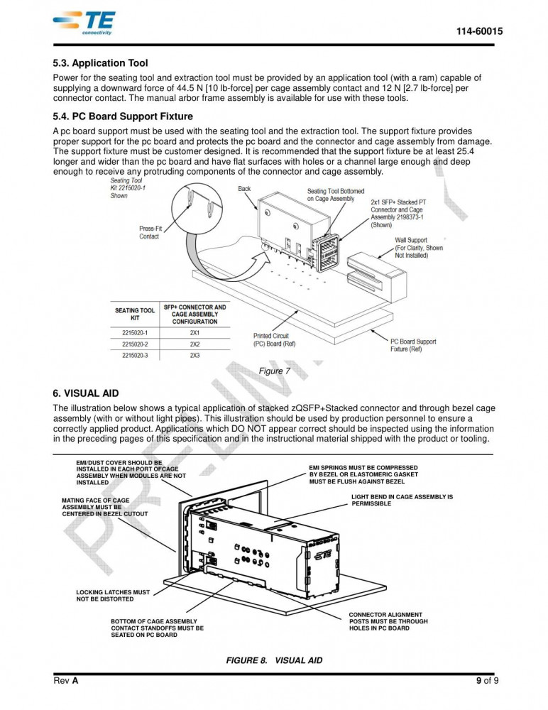 TE Connectivity 2299870-1 application specification page 9