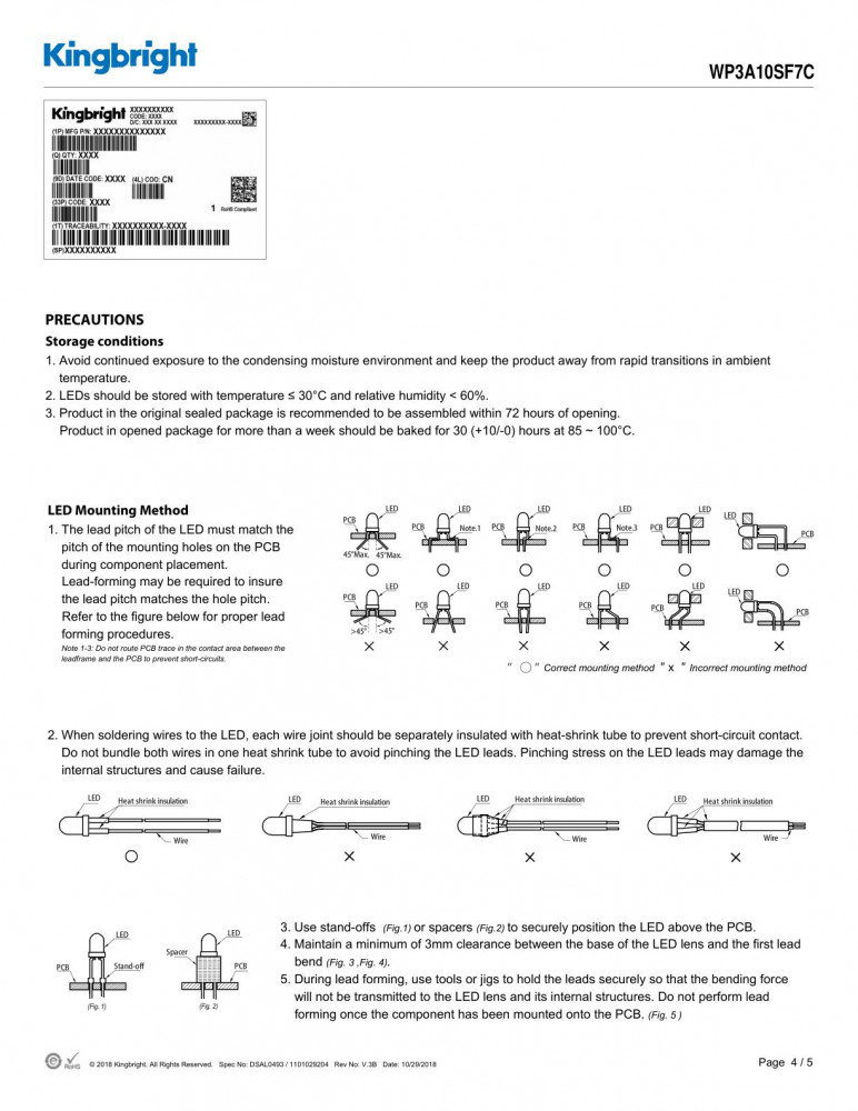 WP3A10SF7C datasheet page 4