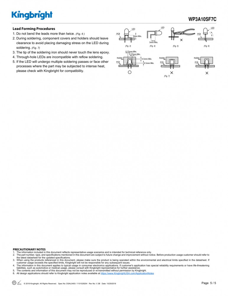 WP3A10SF7C datasheet page 5