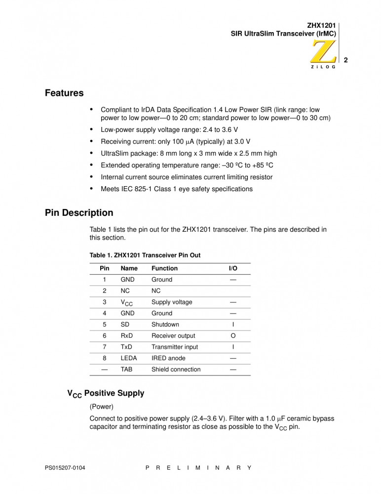 ZHX1201 specification page 6