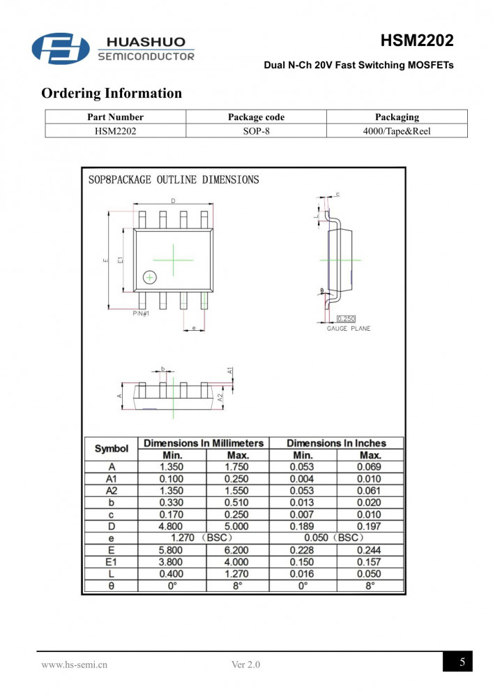 HSM2202 datasheet page 5