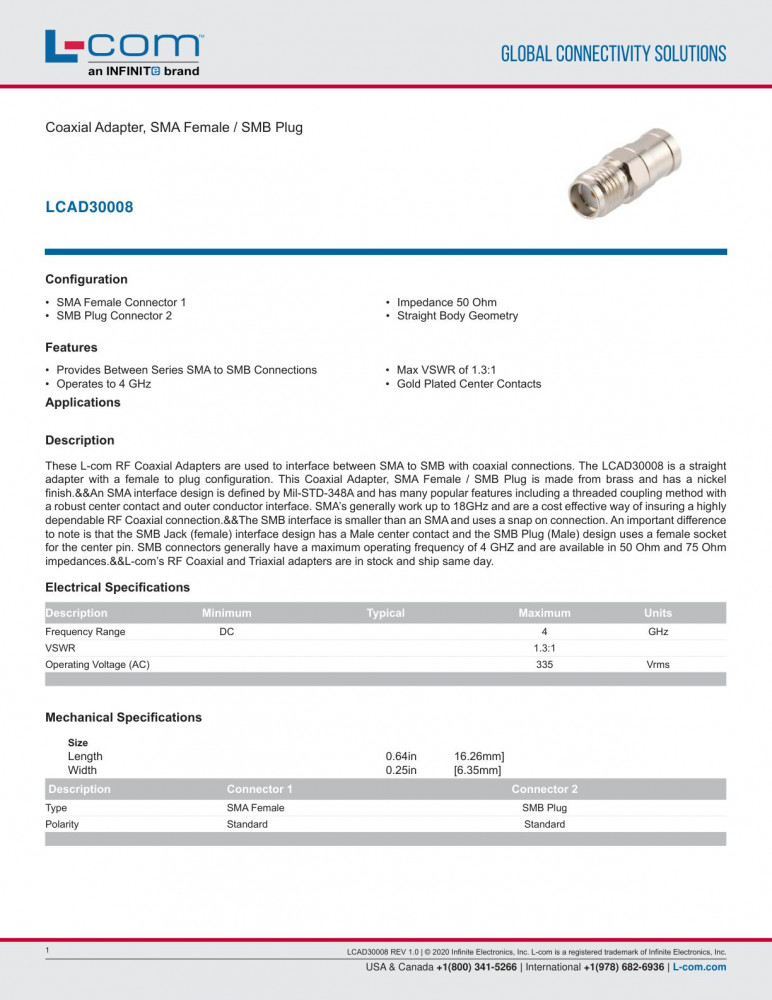 LCAD30008 technical document page 1