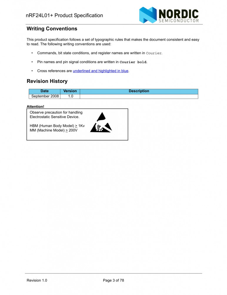 NRF24L01P-R7 datasheet page 3