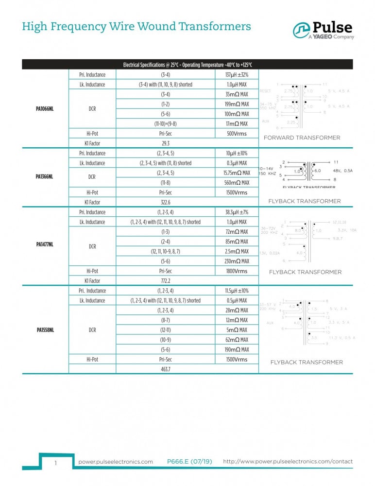 PA2053NL technical document page 2