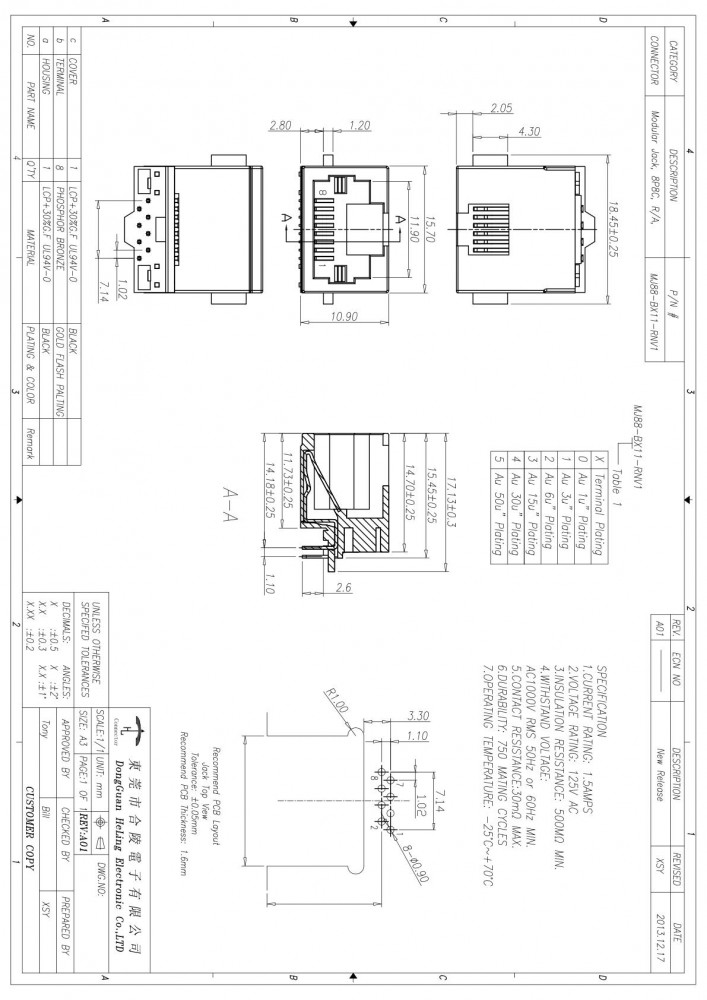 MJ88-B011-RNV1 technical drawing preview