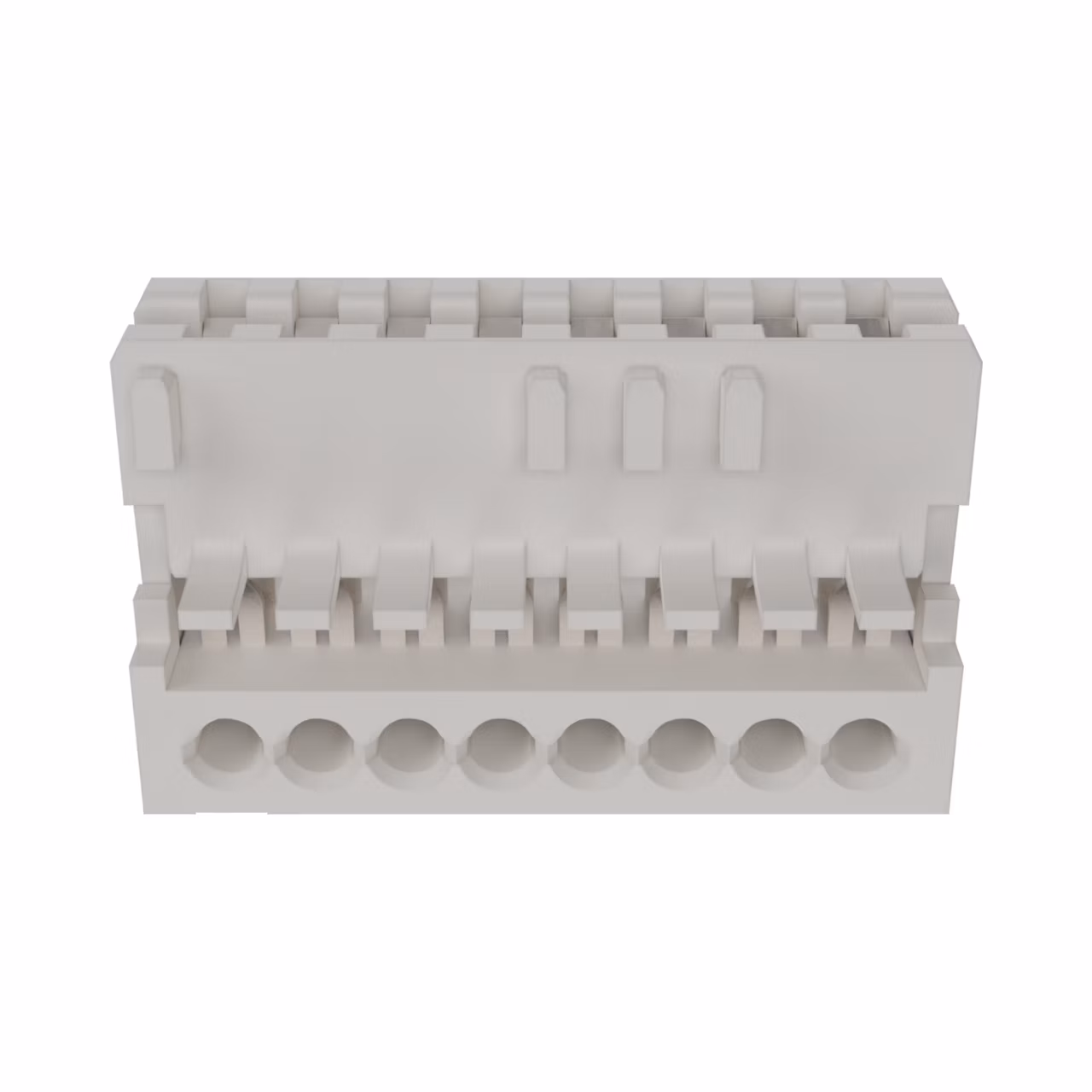 Appli-Mate RAST 2.5 Female Connector, 2.50mm Pitch, 8 Circuits, Positions B, C, D, H & I Removed, Open Endwalls for sale