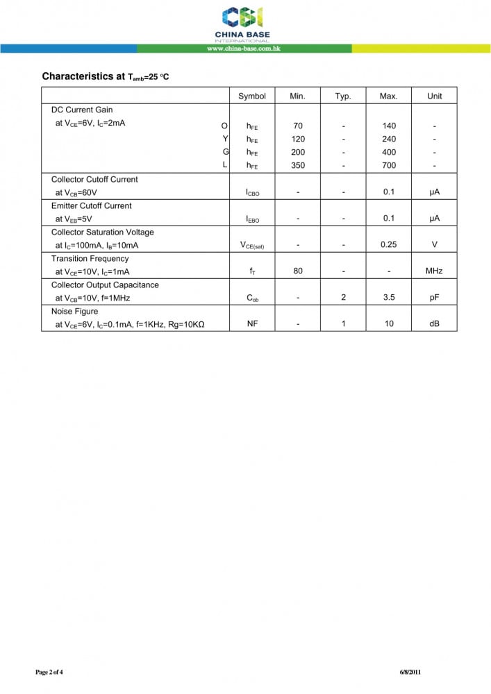 MMBTSC2712 datasheet page 2