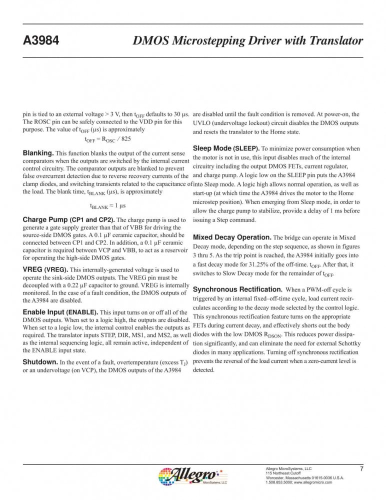 A3984SLPTR-T datasheet page 7