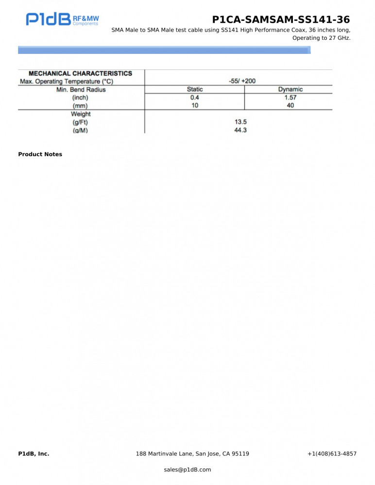 P1CA-SAMSAM-SS141-36 technical document page 4