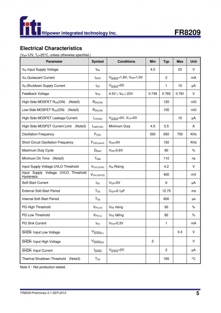 FR8209SPCTR datasheet page 5