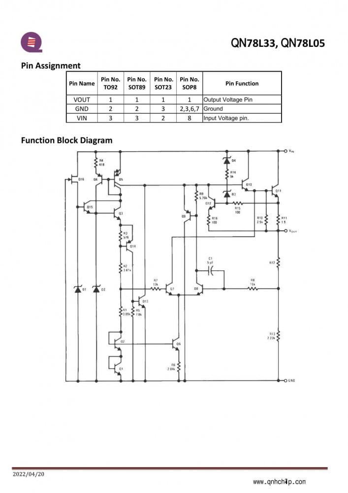 QN78L33 datasheet page 2