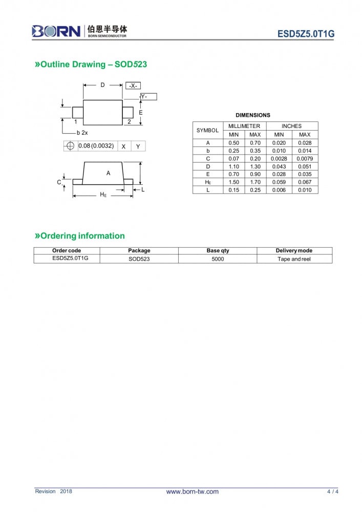 ESD5Z5.0T1G datasheet page 4