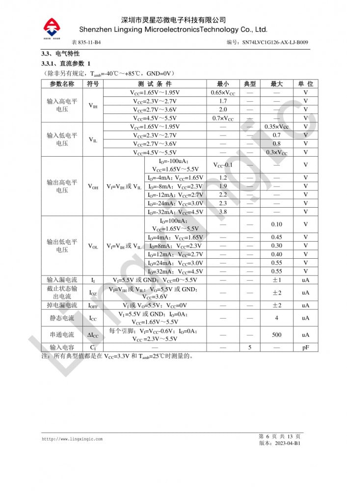 SN74LVC1G126 datasheet page 6