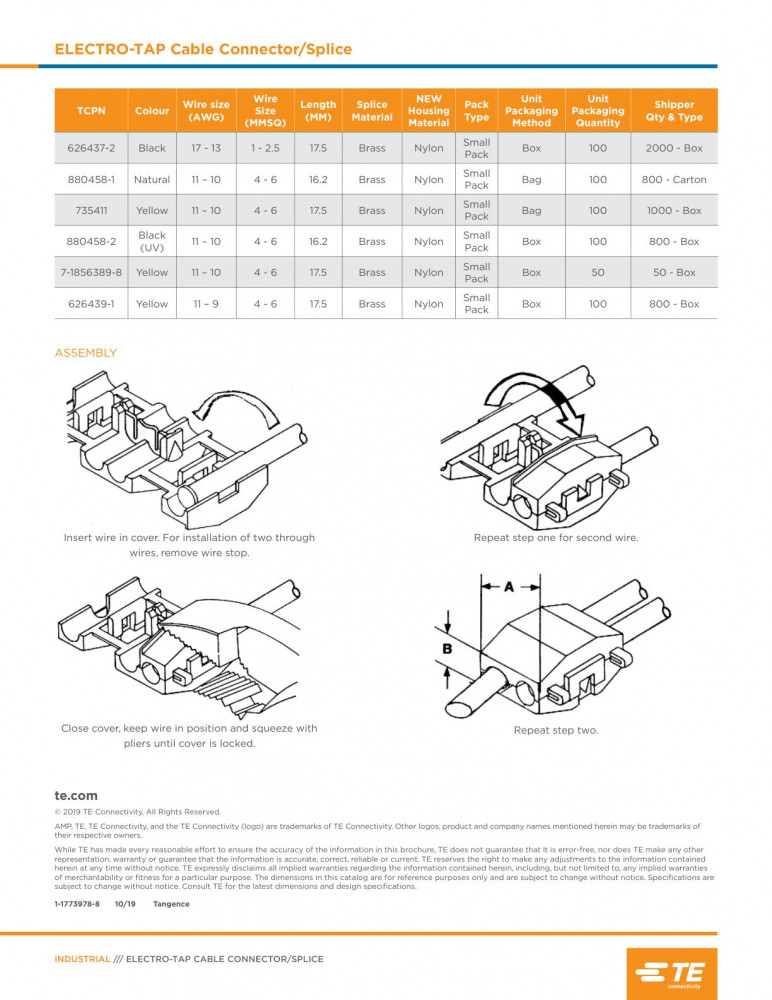 TE Connectivity AMP ELECTRO-TAP documentation page 3