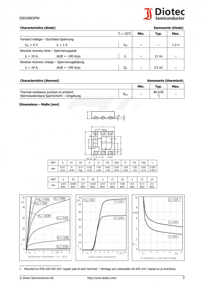 DI010N03PW datasheet page 3