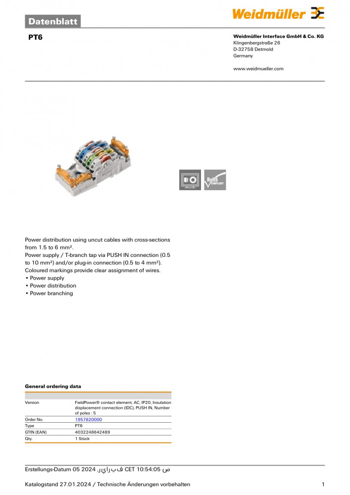 PT6 technical document page 1