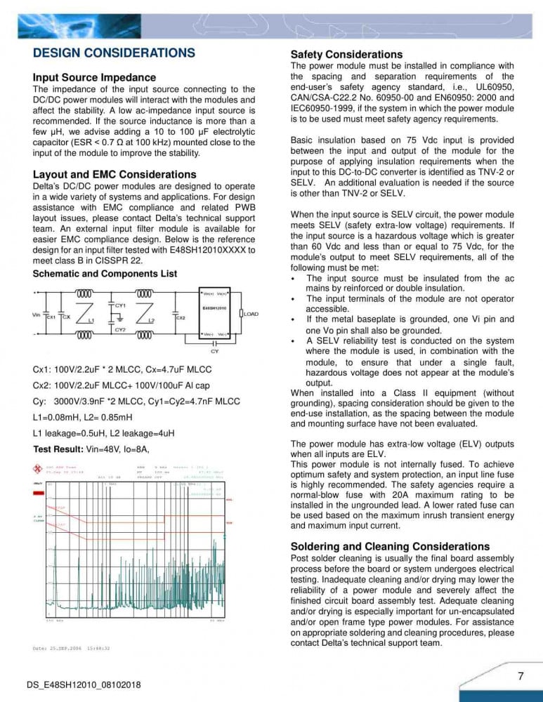 DELTA E48SH12010NRFA datasheet page 7