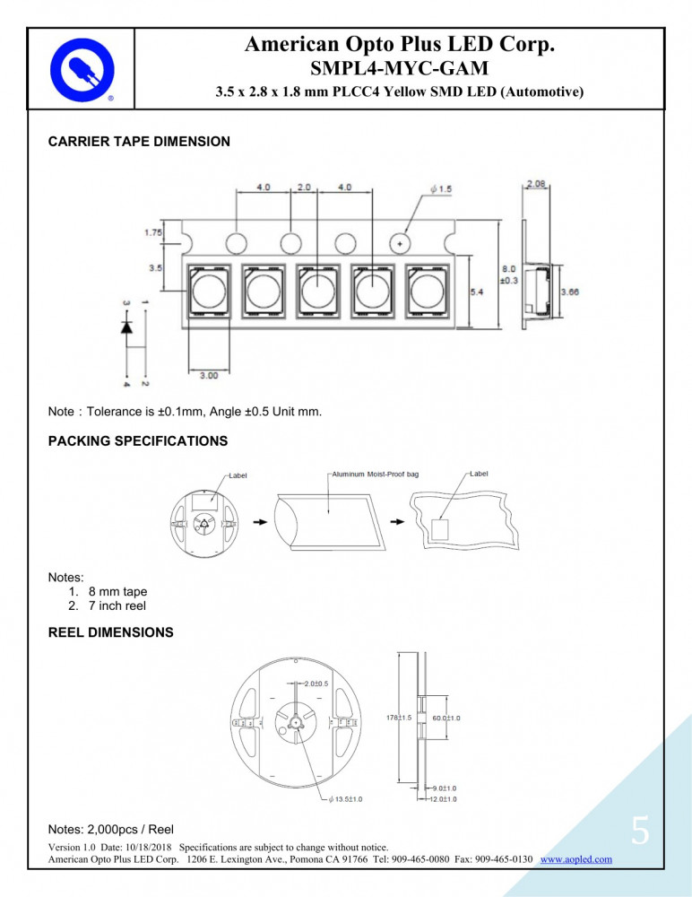 SMPL4-MYC-GAM product documentation, page 5