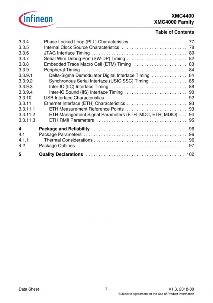 XMC4400 datasheet page 7