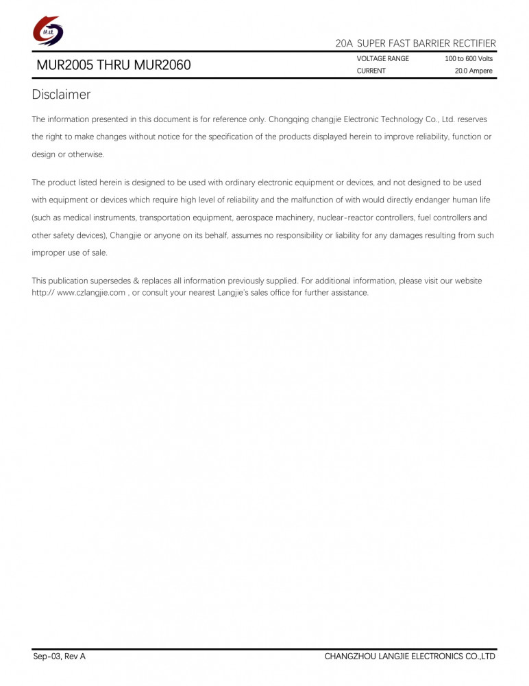MUR2040 datasheet page 5
