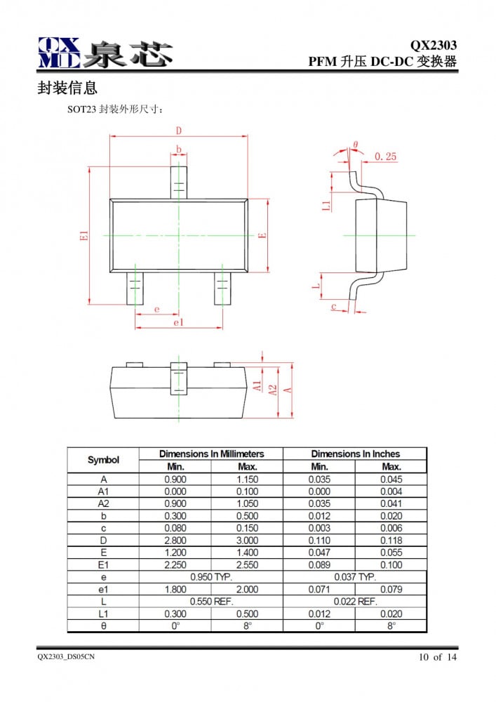 QX2303 datasheet page 10