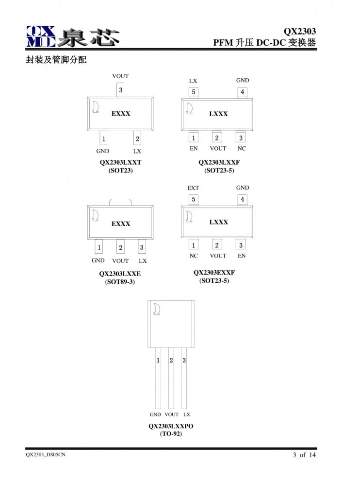 QX2303 datasheet page 3