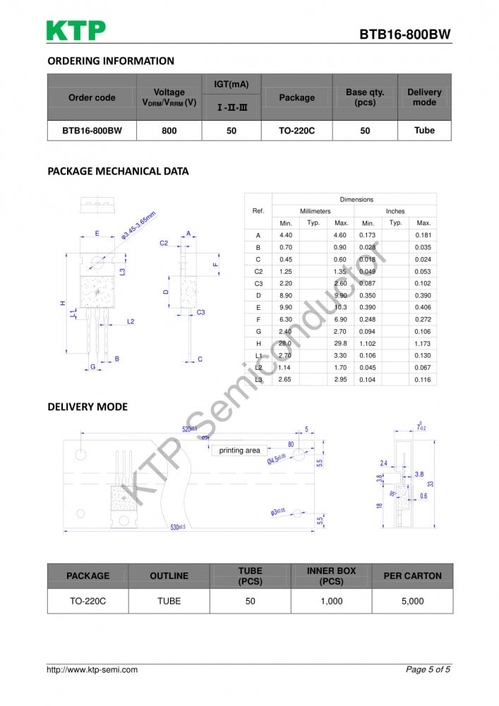 BTB16-800BW datasheet page 5
