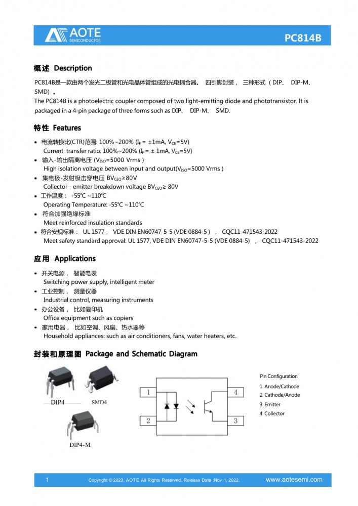 PC814B datasheet page 2