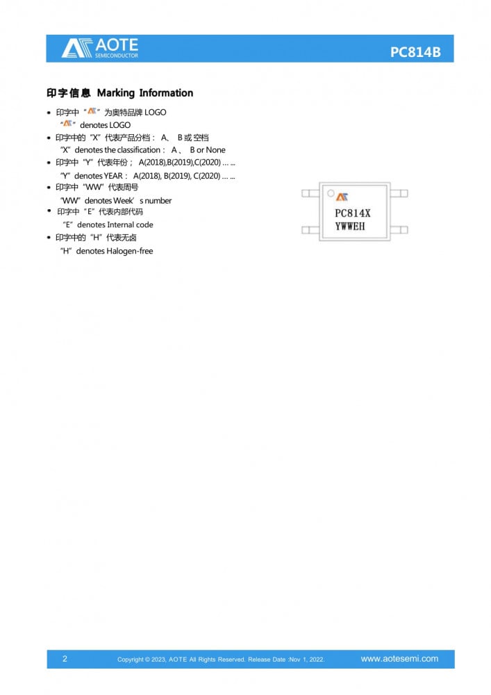 PC814B datasheet page 3