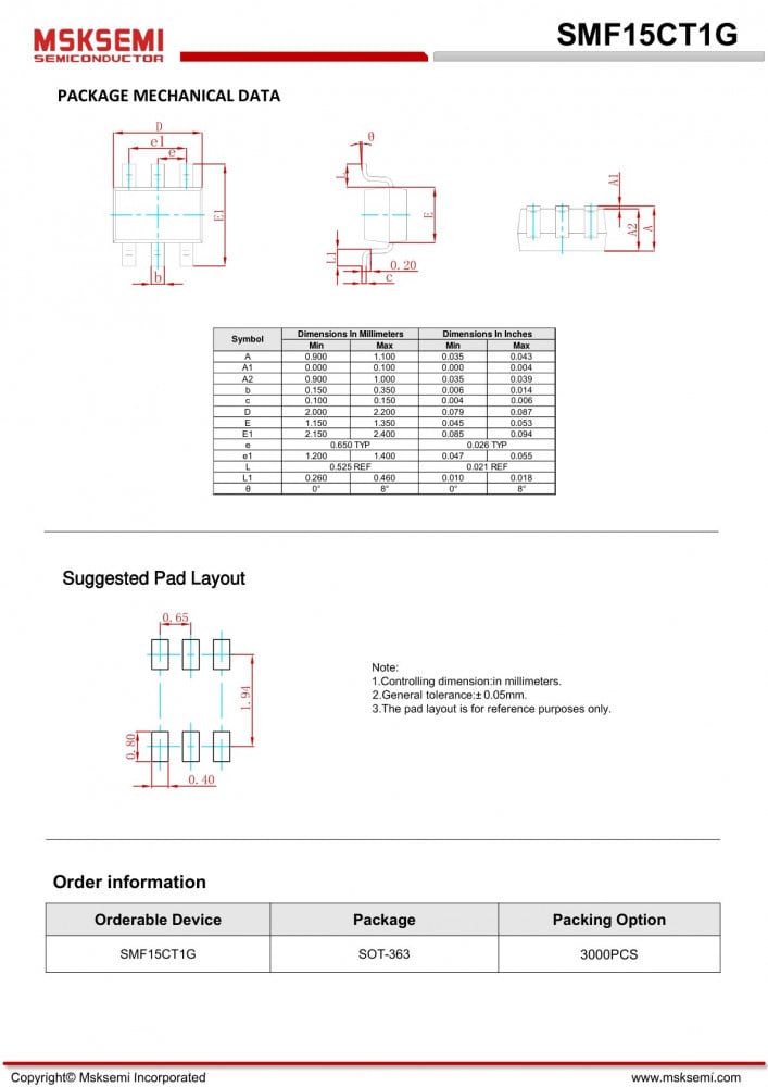 SMF15CT1G datasheet page 5