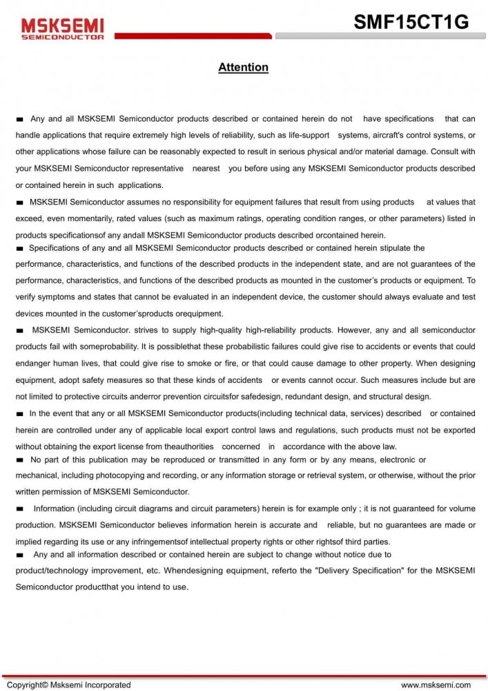 SMF15CT1G datasheet page 6