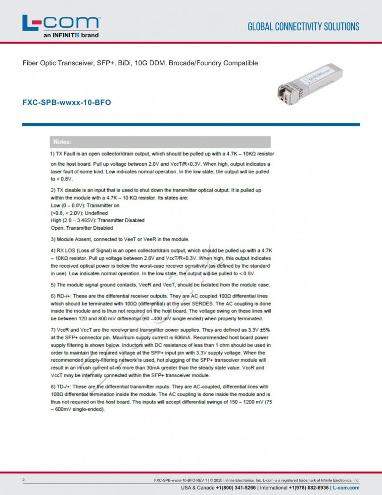 L-com FXC-SPB-3240-10-BFO datasheet page 5