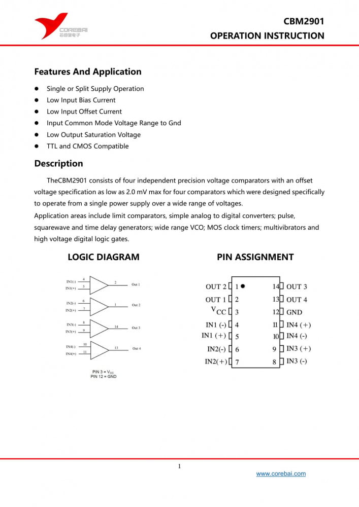 CBM2901AS14 datasheet page 1