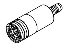 FAKRA Jack, Right-Angle, PCB Receptacle, Through Hole, Die Cast Body, Tin (Sn) Plated, Keying Code F, Brown, 50 Ohms