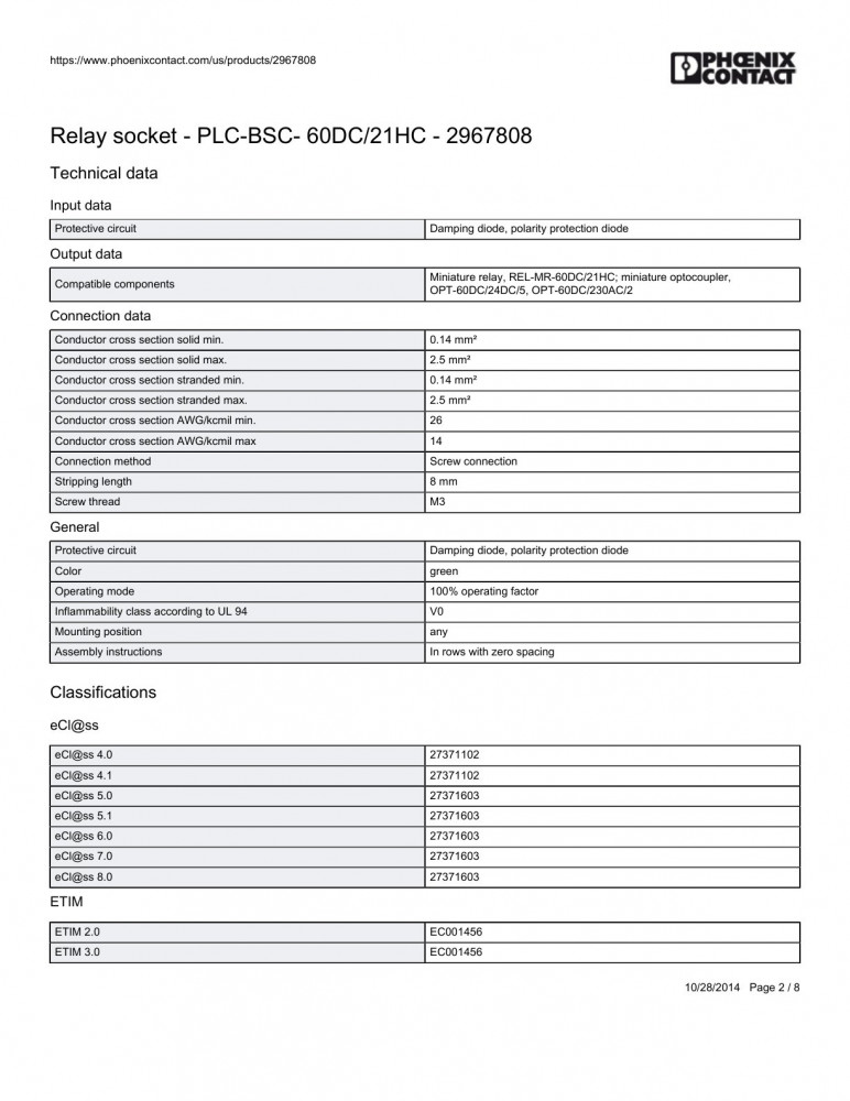 Phoenix Contact 2967808 technical document page 2
